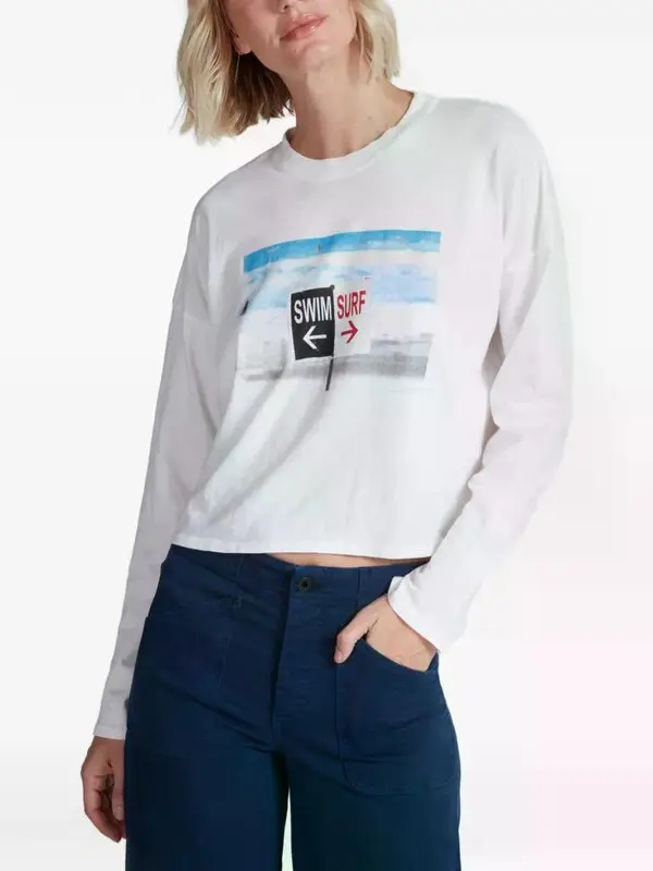 ASKK NY Graphic Print Long-sleeved T-shirt