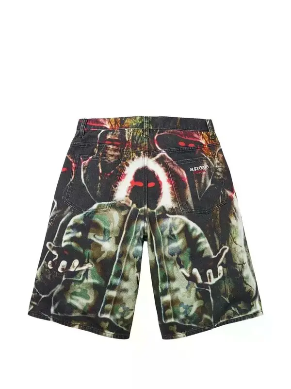 Supreme Shadows Baggy Denim Shorts - Black
