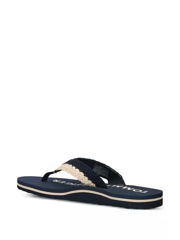 Tommy Hilfiger Crochet Knit Flip Flops