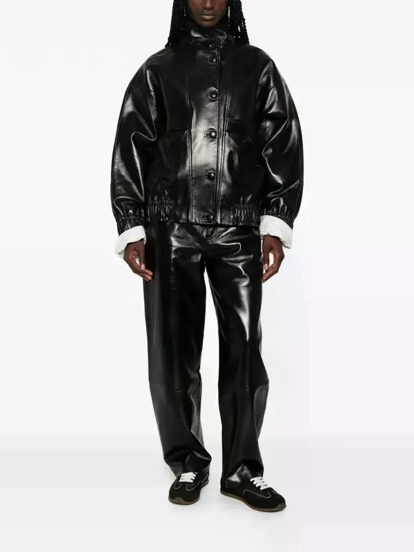 Sandro Oversized Leather Jacket