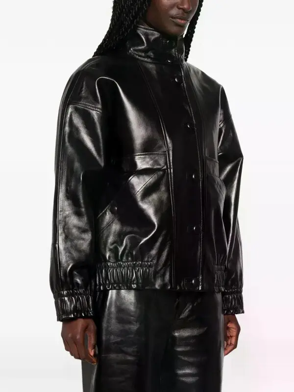 Sandro Oversized Leather Jacket