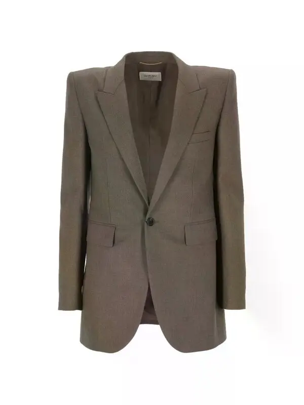 Saint Laurent Single-breasted Blazer - Brown