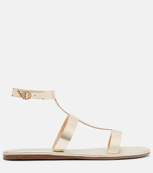 ANCIENT GREEK SANDALS Fedra Metallic Leather Gladiator Sandals