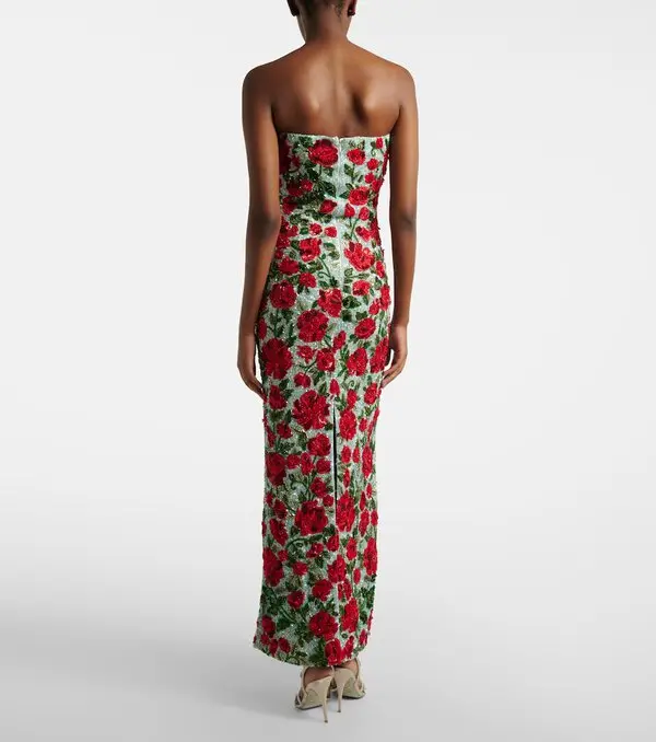 LA FUORI Embellished Bustier Gown