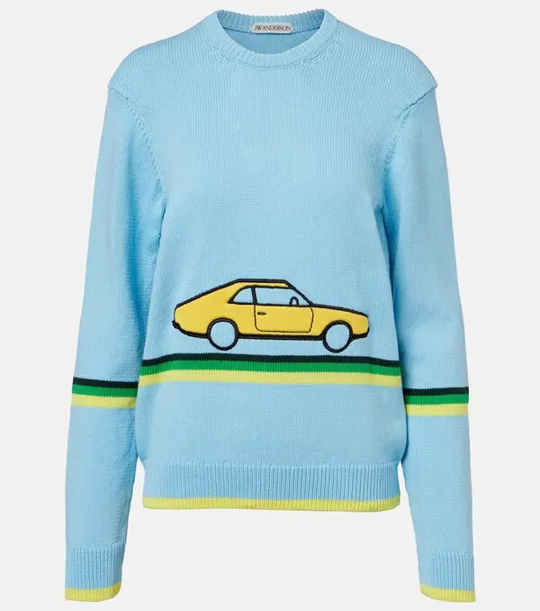 JW Anderson Embroidered Cotton Sweater