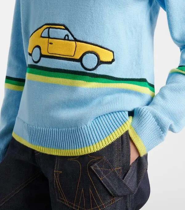 JW Anderson Embroidered Cotton Sweater