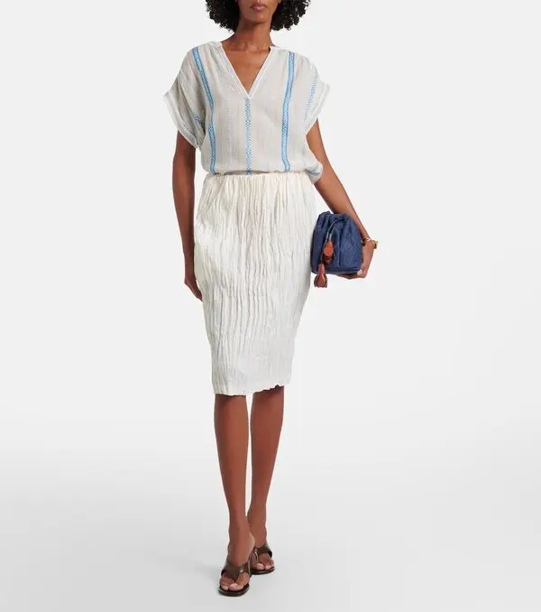 Velvet By Graham & Spencer Tallula Cotton Jacquard Top