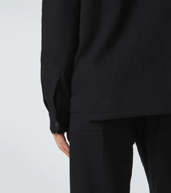 Rick Owens Work Cotton And Wool Flannel Shirt