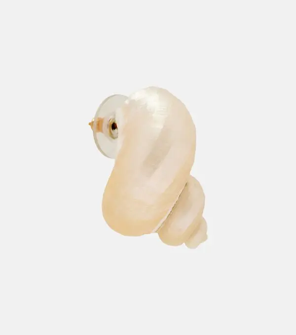 JENNIFER BEHR Luca Earrings In Seashell And Brass