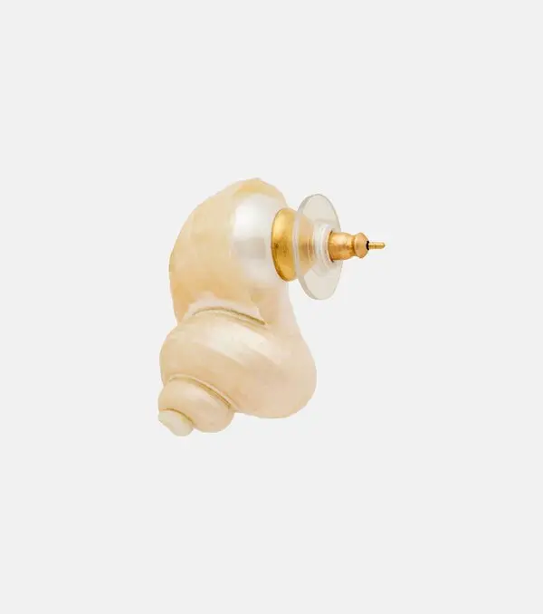 JENNIFER BEHR Luca Earrings In Seashell And Brass