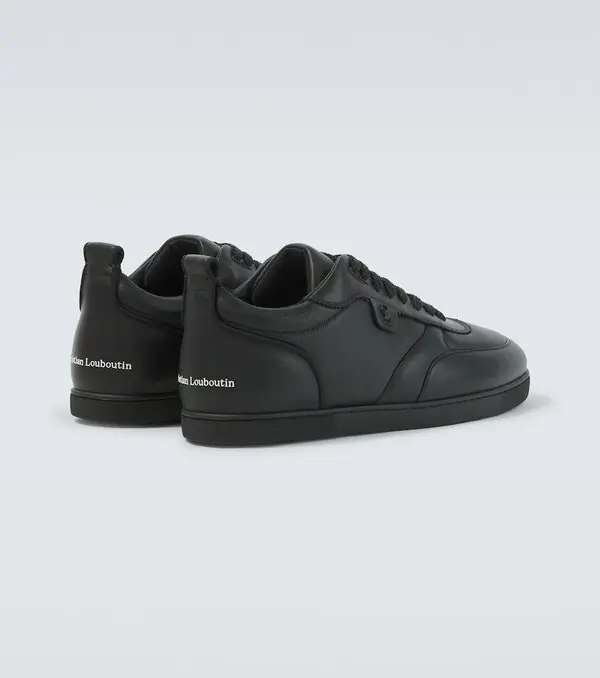 CHRISTIAN LOUBOUTIN Sk Vi Leather Lace-up Sneakers - Black