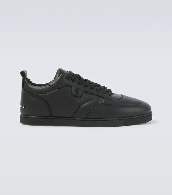 CHRISTIAN LOUBOUTIN Sk Vi Leather Lace-up Sneakers - Black