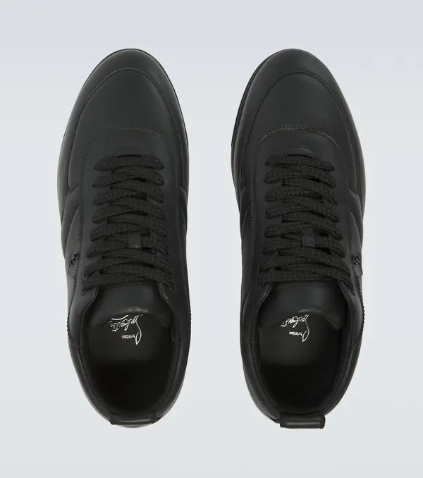 CHRISTIAN LOUBOUTIN Sk Vi Leather Lace-up Sneakers - Black