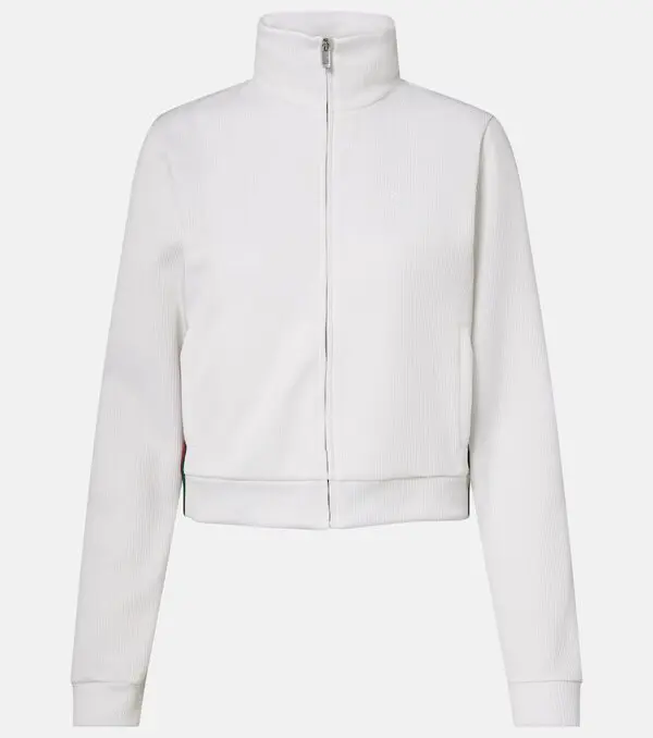 Gucci Ribbed-knit Cropped Sweatshirt