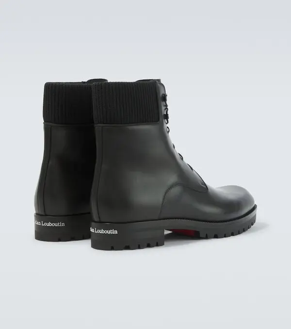 CHRISTIAN LOUBOUTIN Leather Lace-up Boots