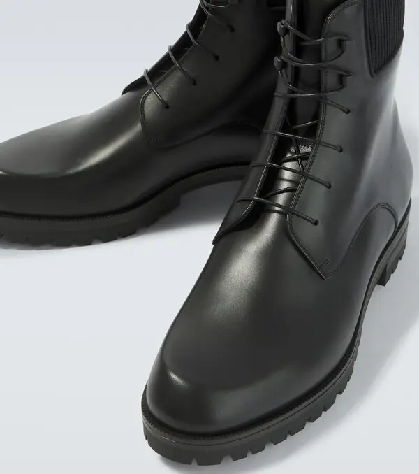 CHRISTIAN LOUBOUTIN Leather Lace-up Boots