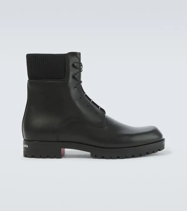 CHRISTIAN LOUBOUTIN Leather Lace-up Boots