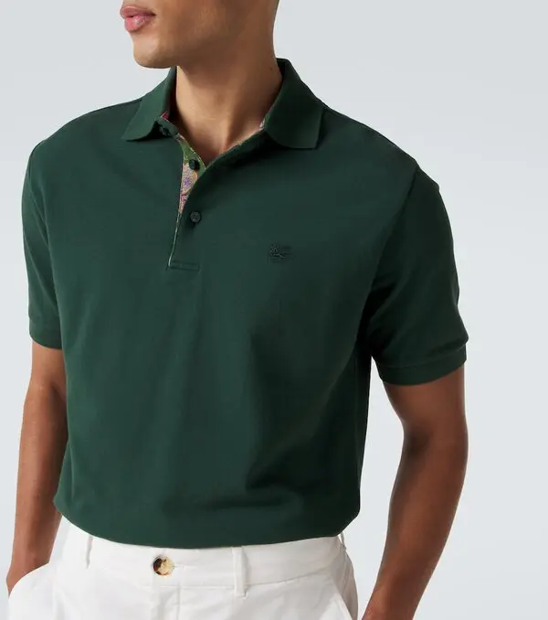 Etro Pegaso Cotton Pique Polo Shirt