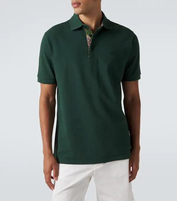Etro Pegaso Cotton Pique Polo Shirt