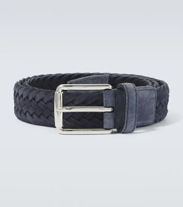 TOD'S Braided Suede Belt - Blue