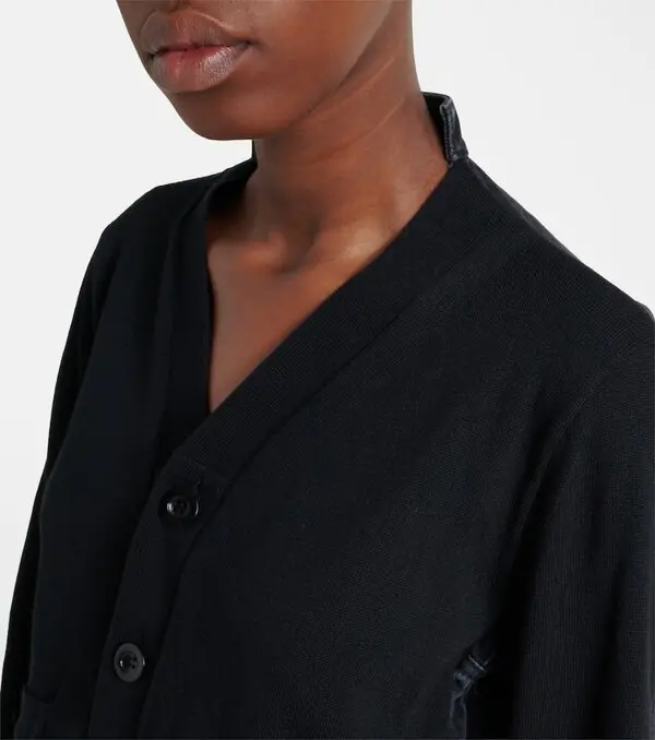 Sacai Paneled Cotton-blend Cardigan
