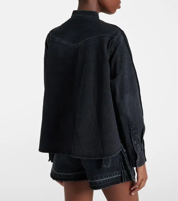 Sacai Paneled Cotton-blend Cardigan