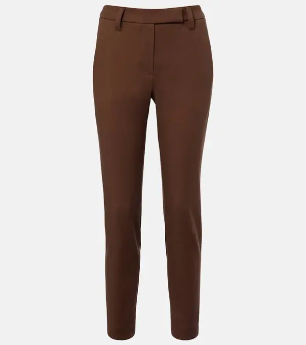 Brunello Cucinelli Slim Fit Cotton Blend Pants