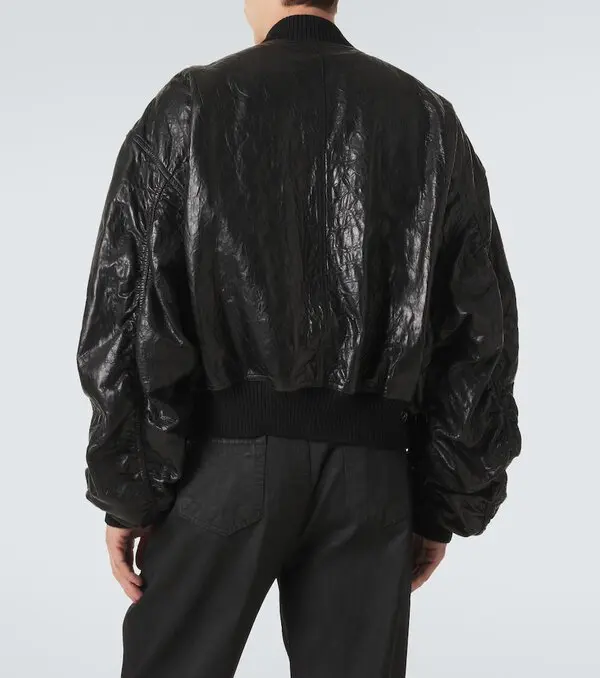 Rick Owens Lamb Leather Bomber Jacket