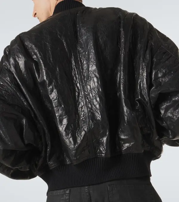 Rick Owens Lamb Leather Bomber Jacket