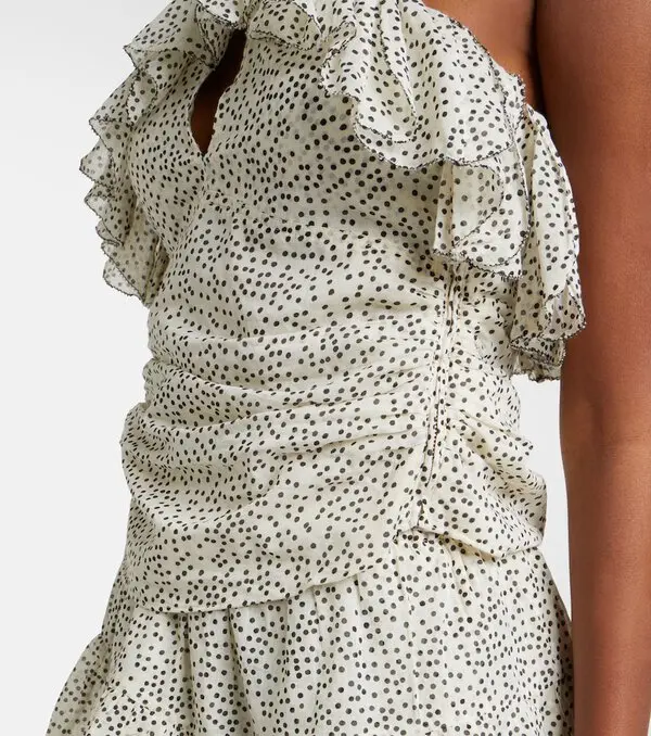 MARANT ETOILE Djimia Halterneck Cotton-blend Top - White