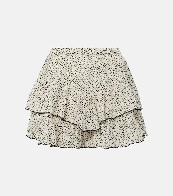 MARANT ETOILE Jocadia Ruffled Cotton Shorts - White