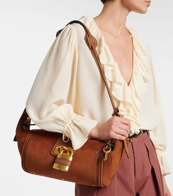Chloé Paddington Small Suede Shoulder Bag