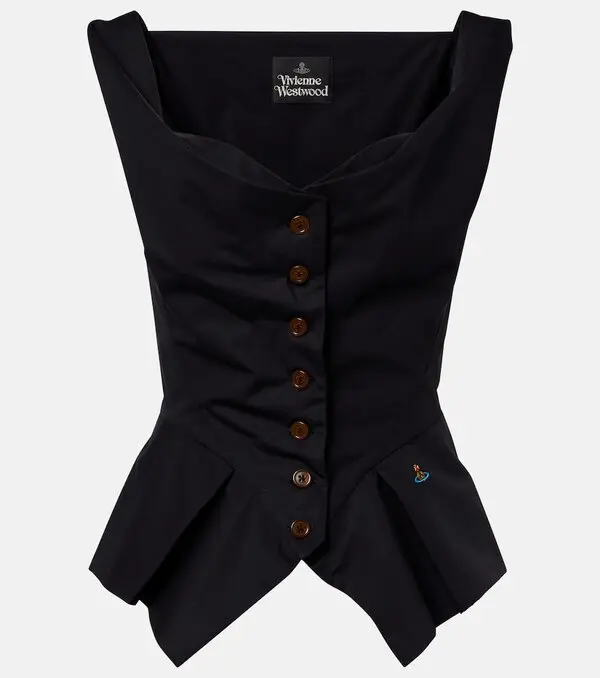 VIVIENNE WESTWOOD Cotton Button-down Top - Black