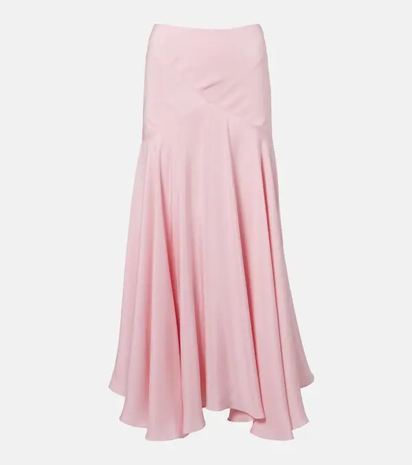 RODARTE Silk Crepe Midi Skirt