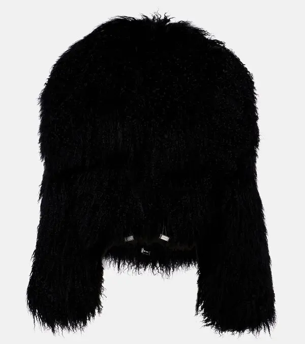 Attico Shearling Jacket - Black