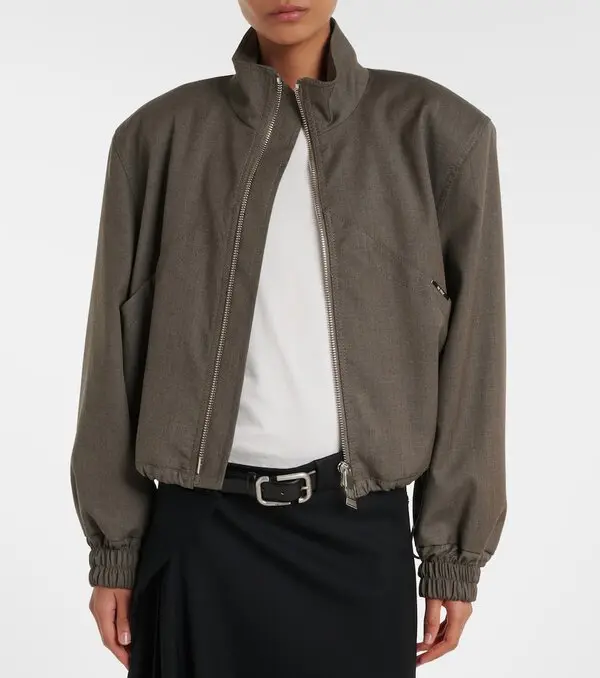 Attico Virgin Wool-blend Bomber Jacket