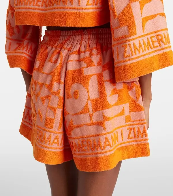 Zimmermann Solstice Cotton Terry Shorts
