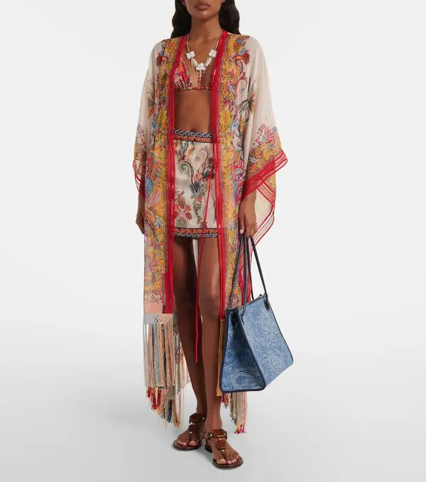 Etro Paisley Fringed Kaftan