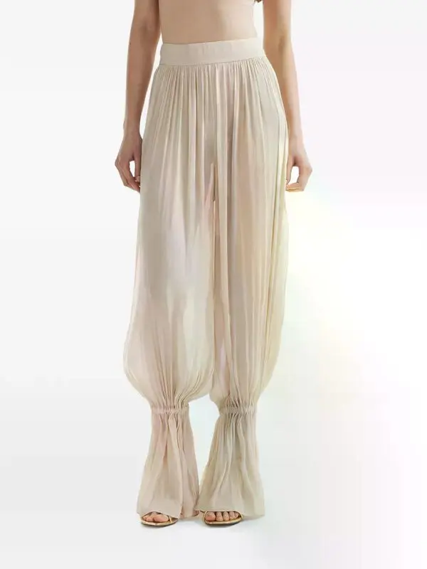 MIA PECULIAR Pleated Balloon Trousers - Neutrals