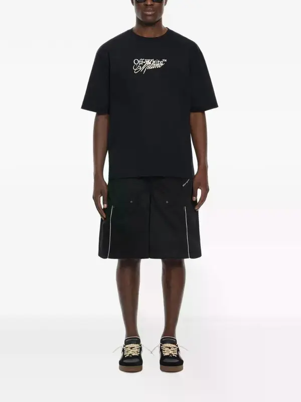 Off-White Logo-print Panelled Shorts