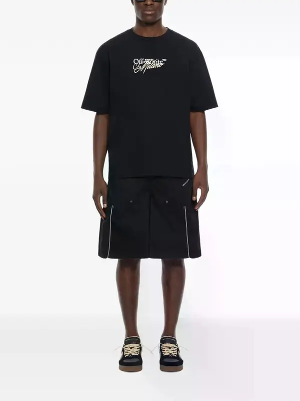 Off-White Logo-print Panelled Shorts
