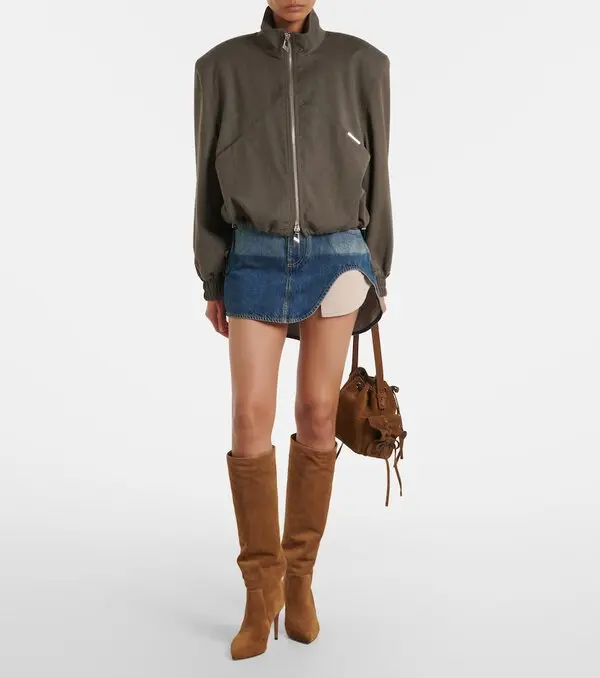 Paris Texas Stiletto Suede Knee-high Boots