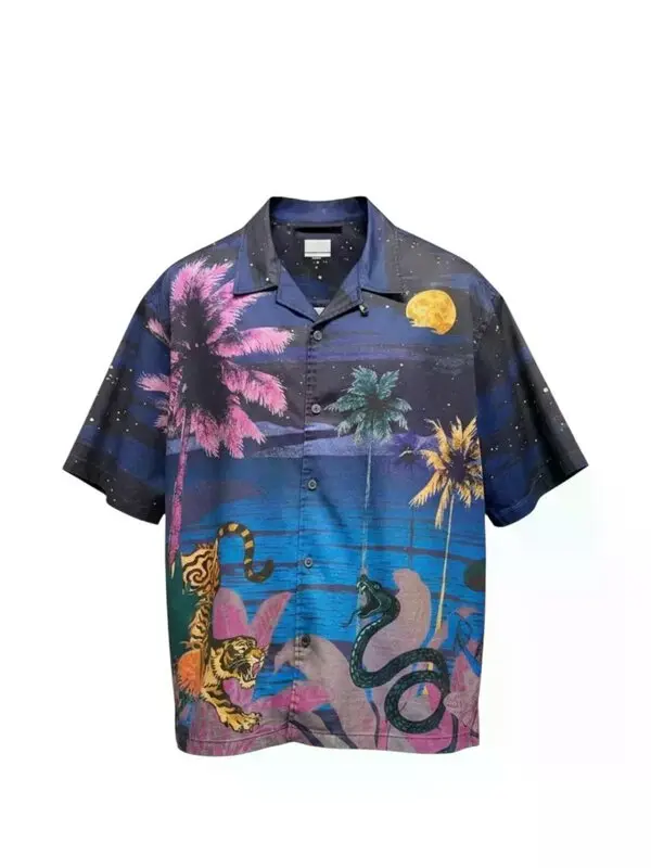 Ksubi Moonlight Diner Graphic-print Shirt - Blue
