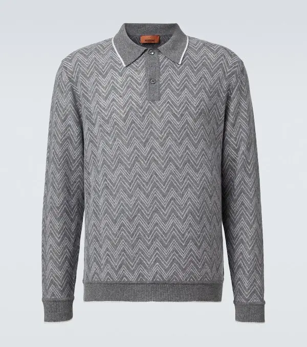 Missoni Zigzag Cashmere Polo Sweater