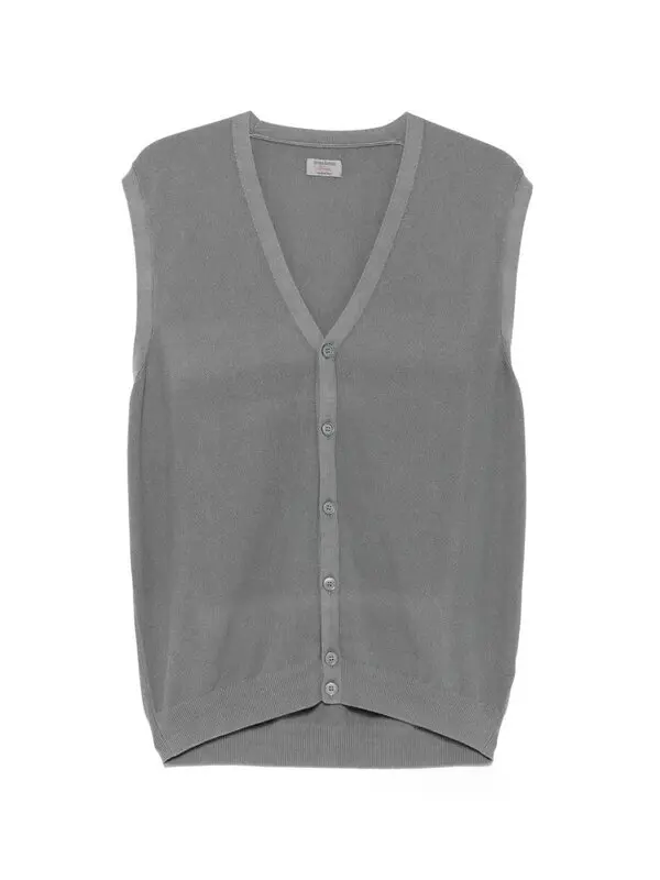 GRAN SASSO V-neck Vest - Grey
