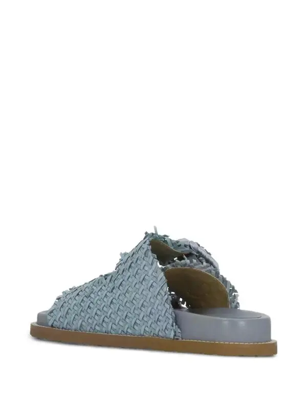 CORAL BLUE Woven Strass Embellished Sandals