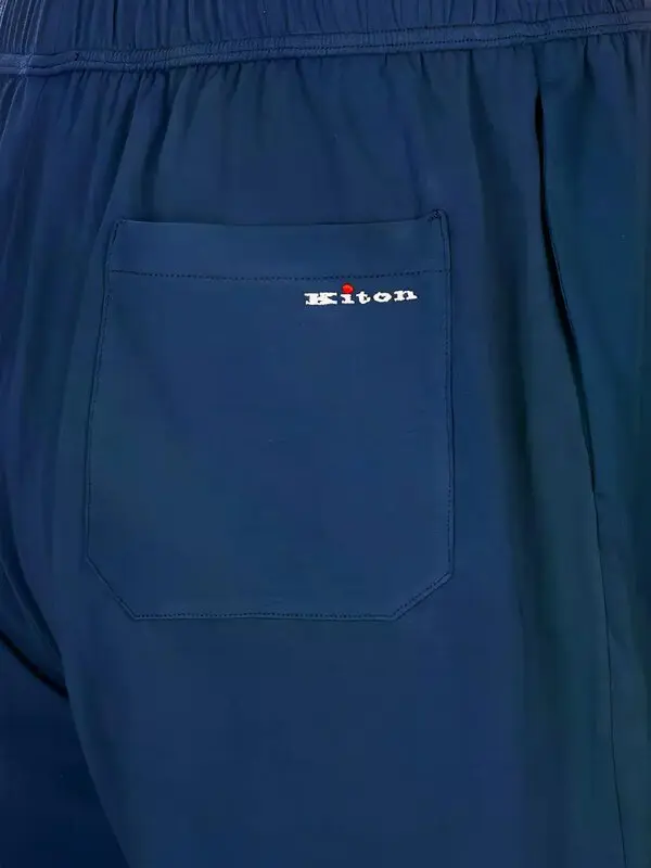 Kiton Logo Embroidered Shorts