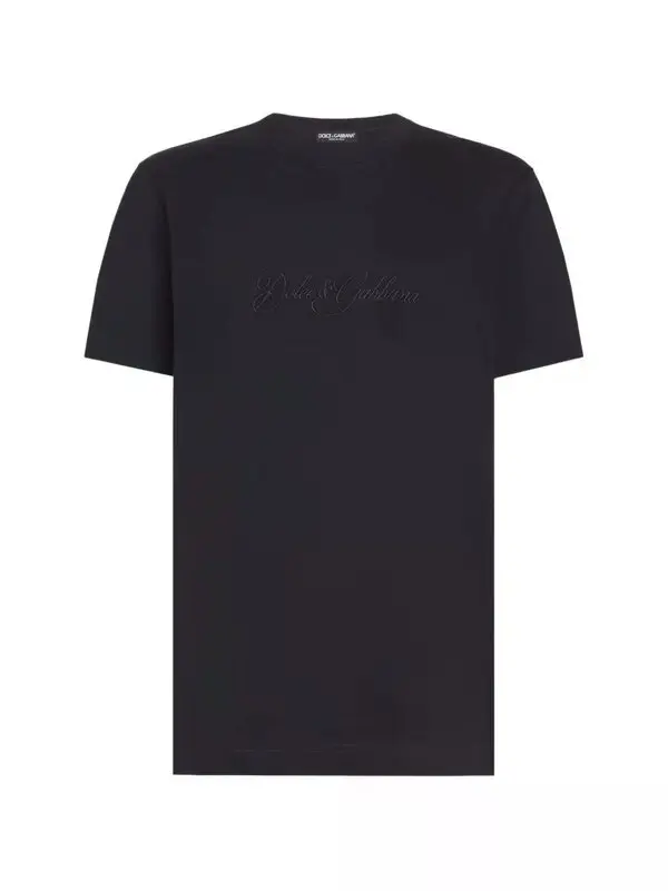 Dolce & Gabbana Logo-embroidered T-shirt - Blue