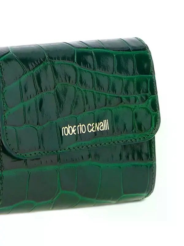 Roberto Cavalli Crocodile-effect Logo-motif Wallet