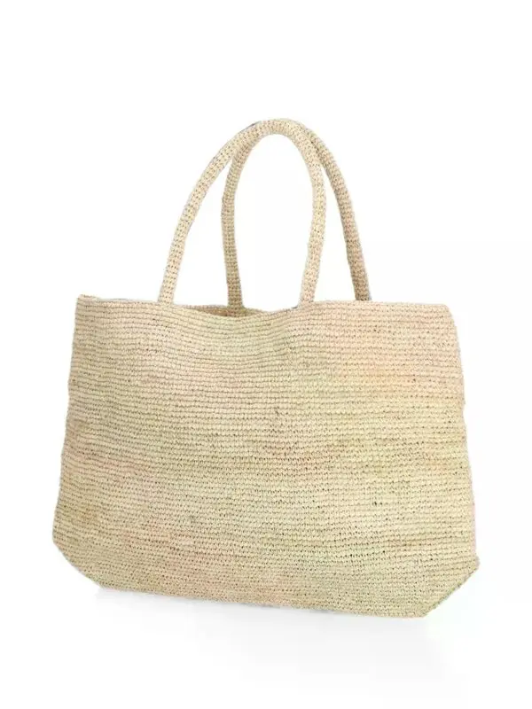 MC2 SAINT BARTH Embroidered Raffia Tote Bag